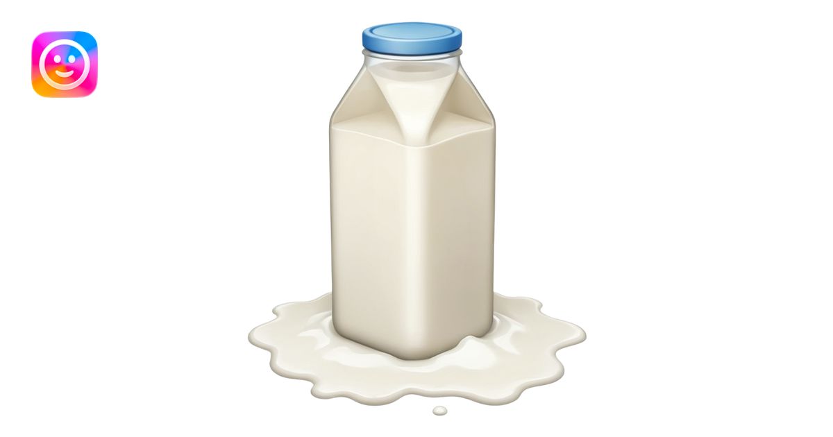 Milk on the floor emoji | AI Emoji Generator
