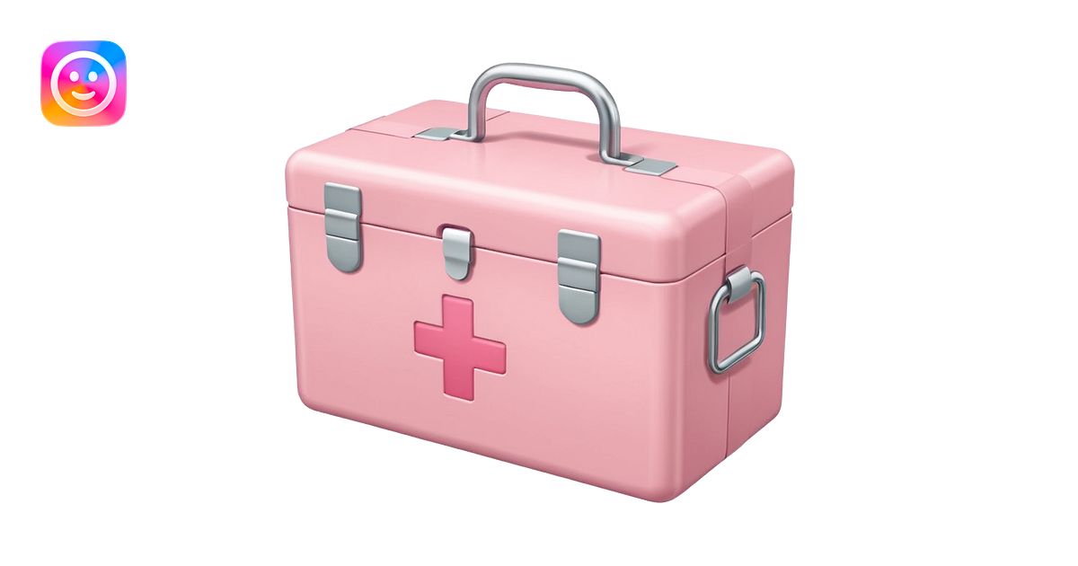 Pastel Pink medical box emoji | AI Emoji Generator
