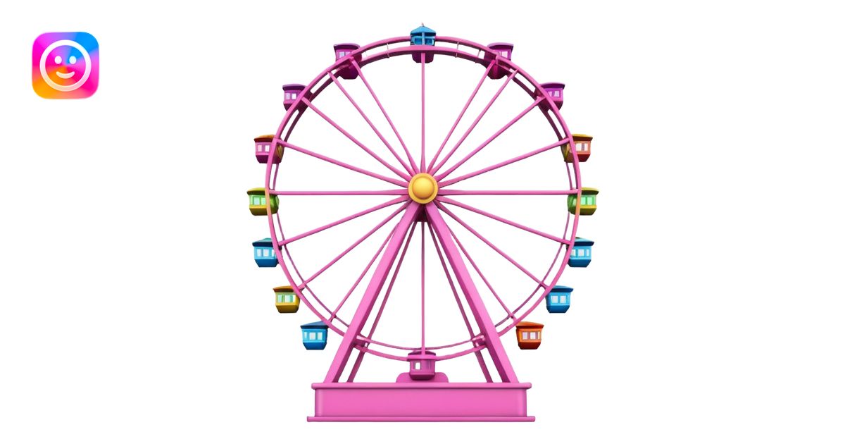 mix pink theme park Ferris wheel emoji | AI Emoji Generator