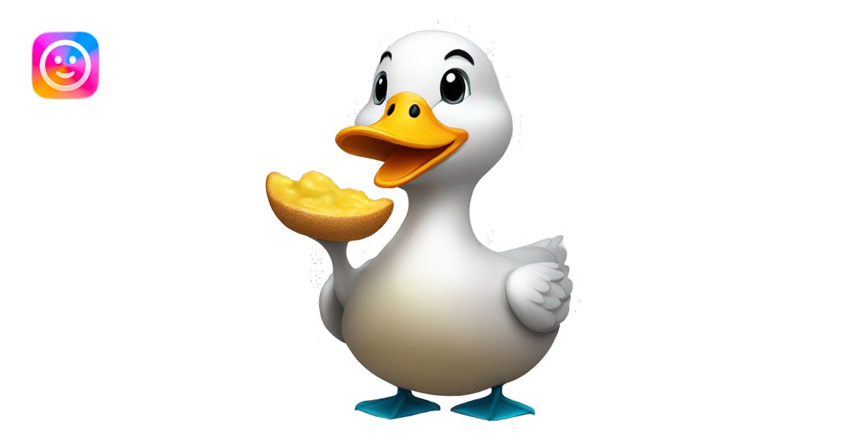 Duck eating emoji | AI Emoji Generator