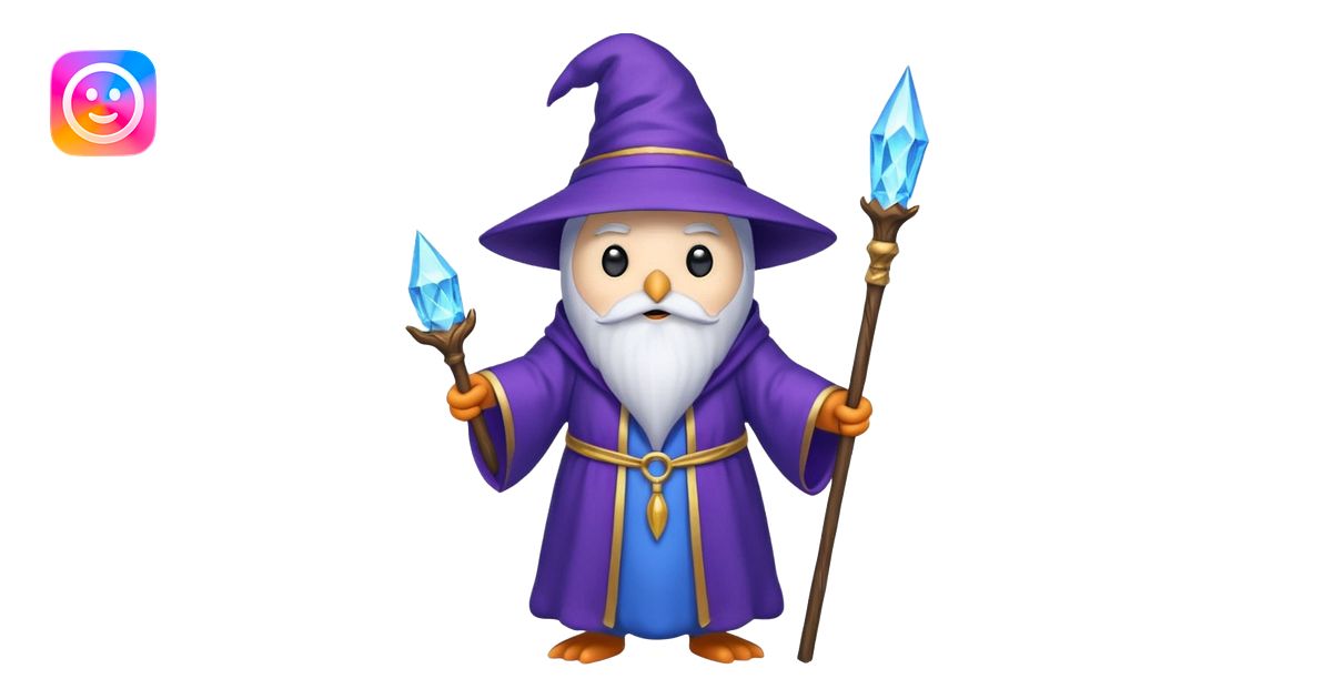 Penguin Wizard emoji | AI Emoji Generator