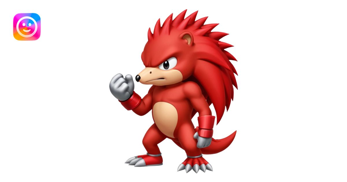 Sonic the hedgehogs friend knuckles emoji | AI Emoji Generator