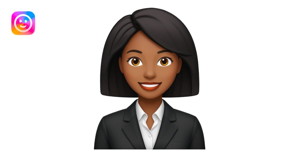 Professional black woman emoji | AI Emoji Generator