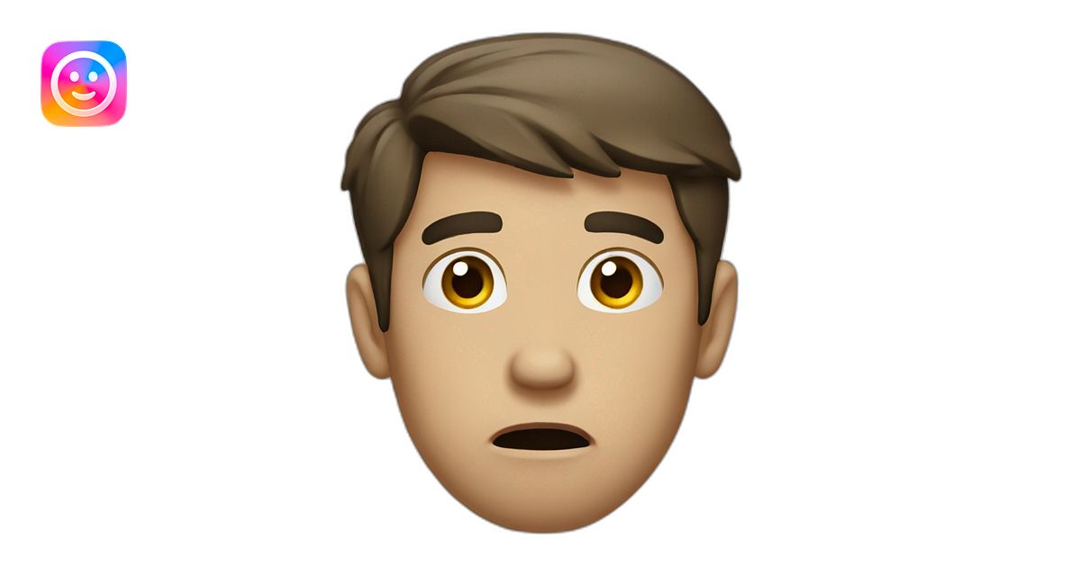 confused sad man emoji | AI Emoji Generator