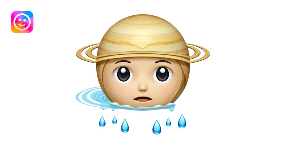 saturn planet crying emoji | AI Emoji Generator