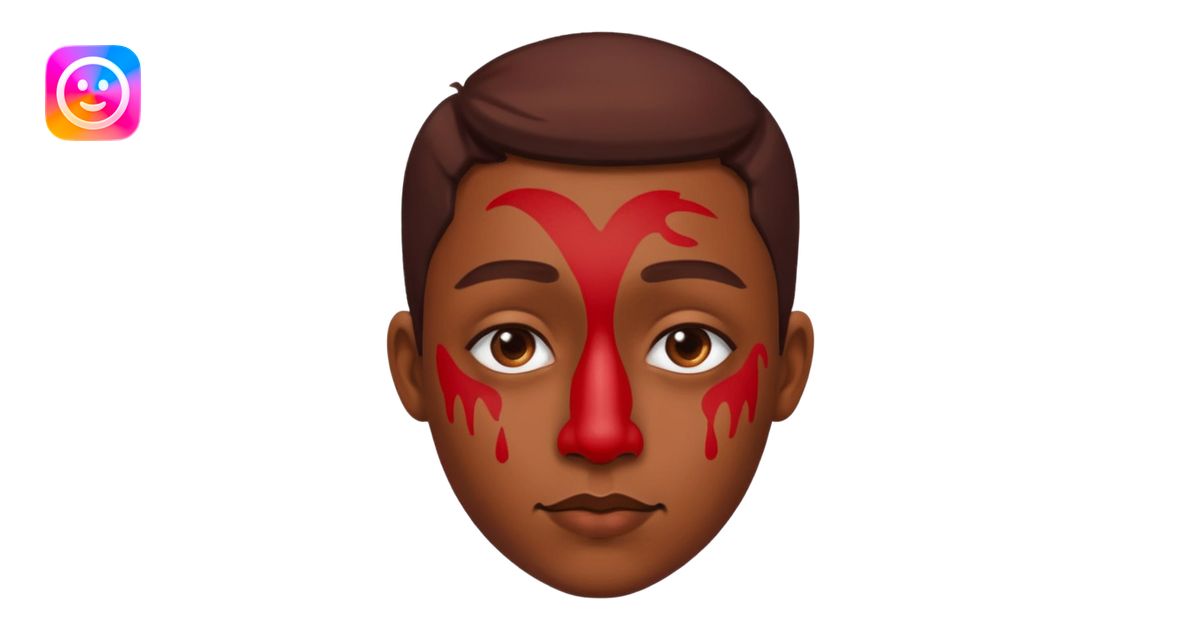 Paint on nose, half body, only nose. emoji | AI Emoji Generator