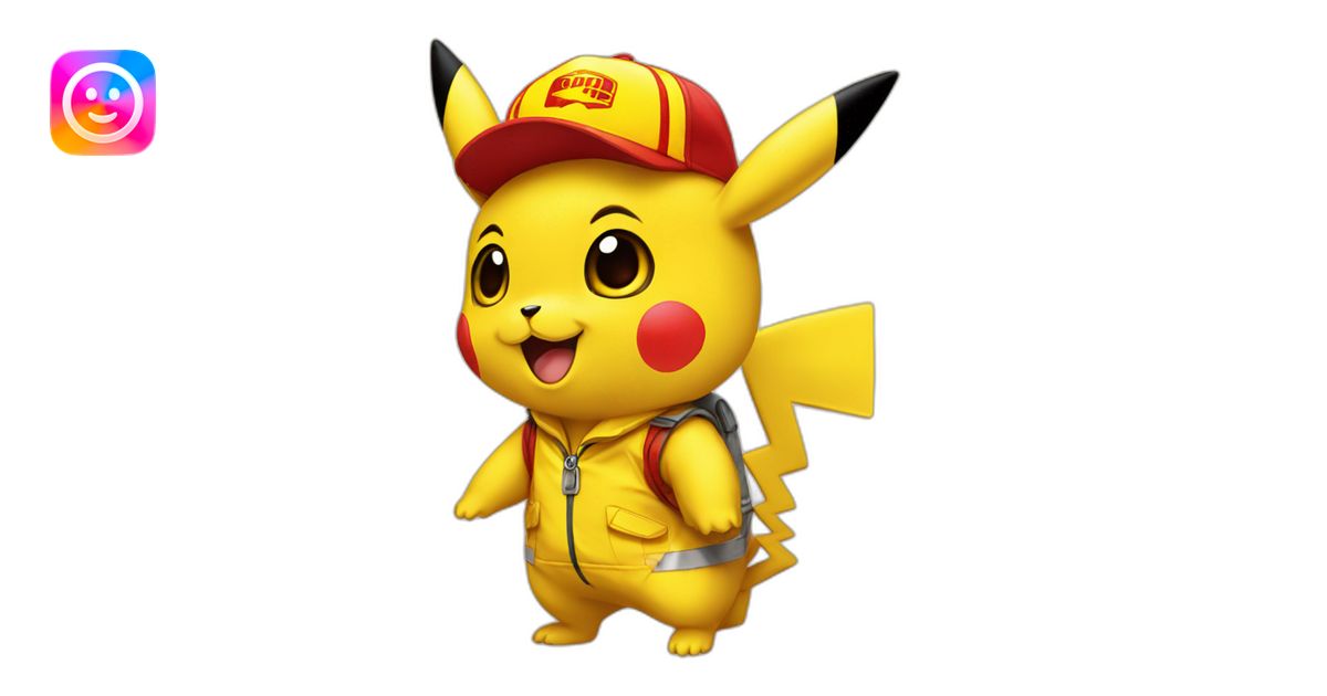 Pikachu in a DHL outfit emoji | AI Emoji Generator