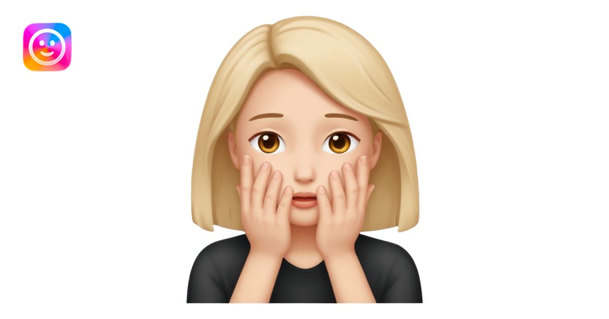 😳 emoji blushing and completely covering face with hands because they ...