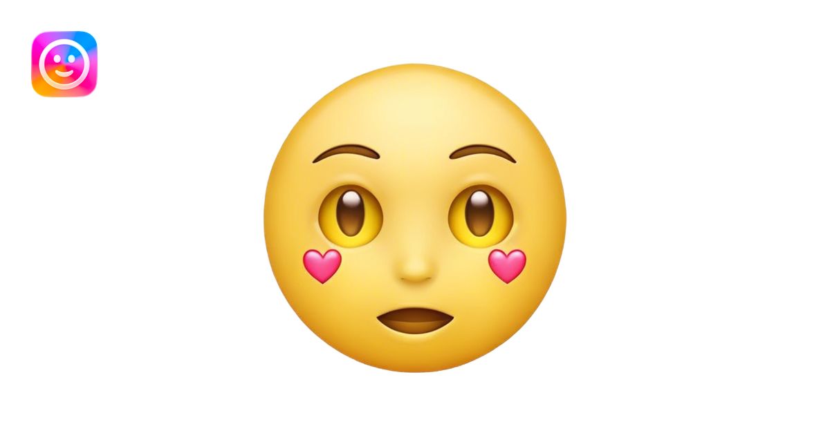 emoji face hearts emoji | AI Emoji Generator