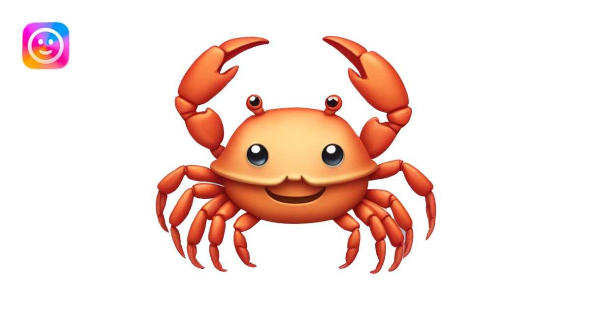 Cute crab emoji | AI Emoji Generator