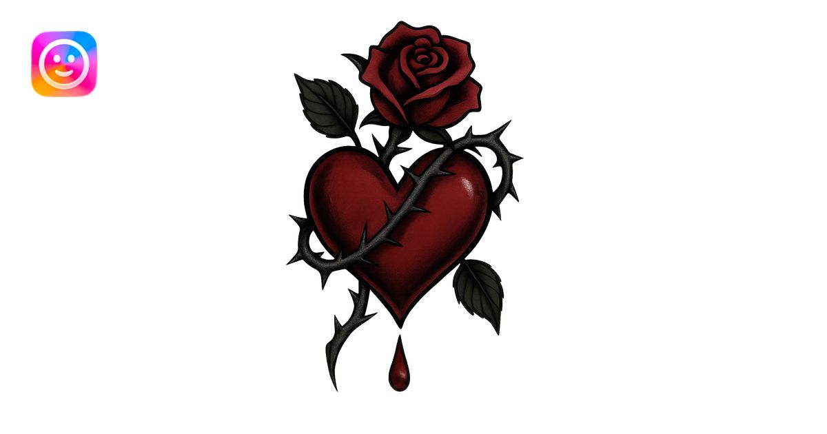 emo rose heart,, remove background emoji | AI Emoji Generator