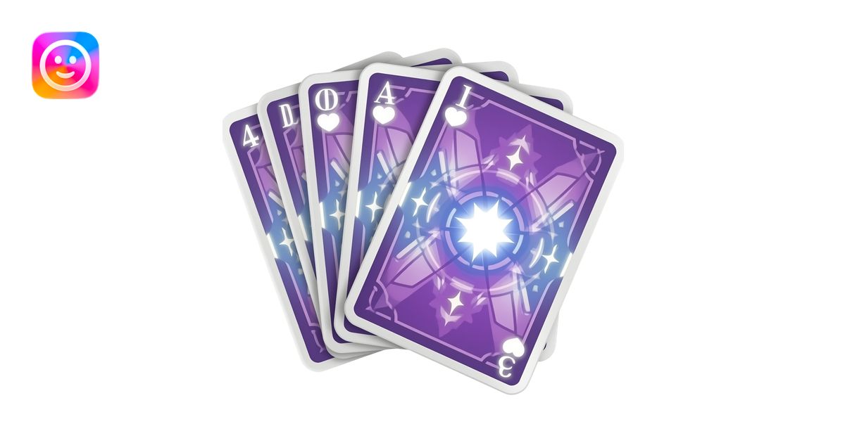 purple magic Tarot card deck emoji | AI Emoji Generator