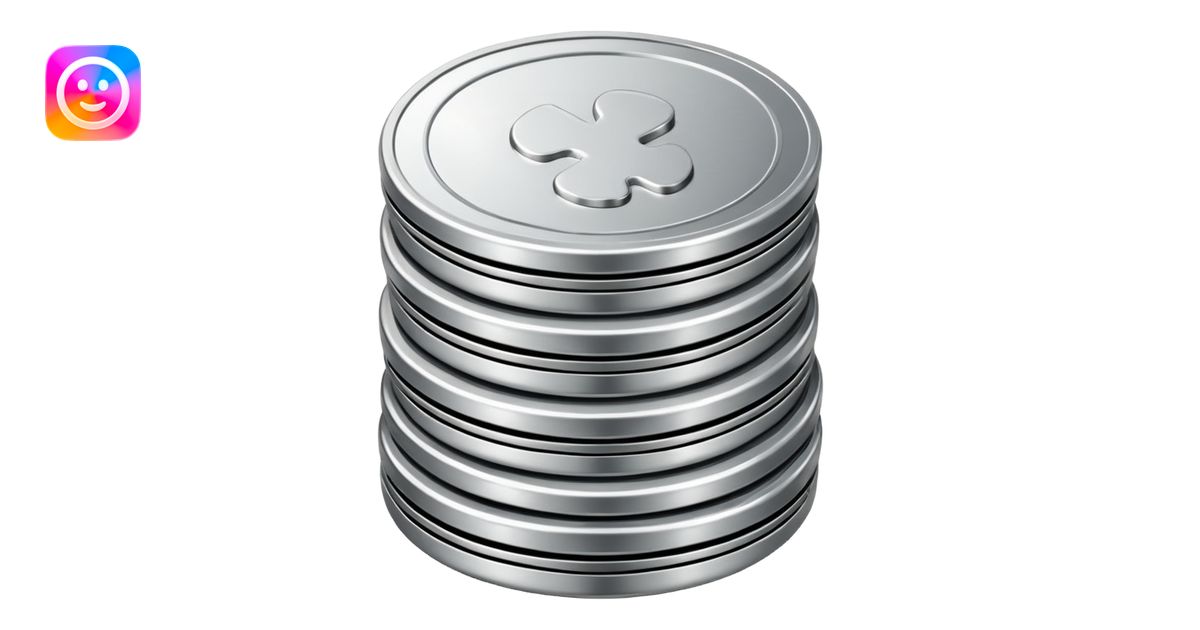 a stack of three coinsa stack of two coins emoji | AI Emoji Generator