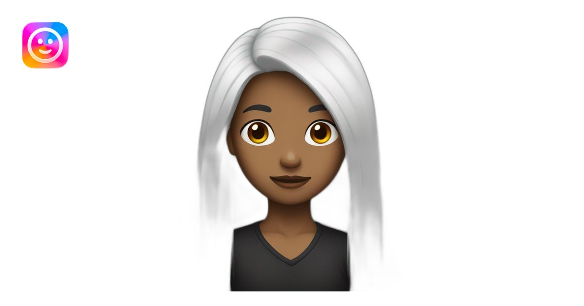 Half black and half white hair emoji | AI Emoji Generator