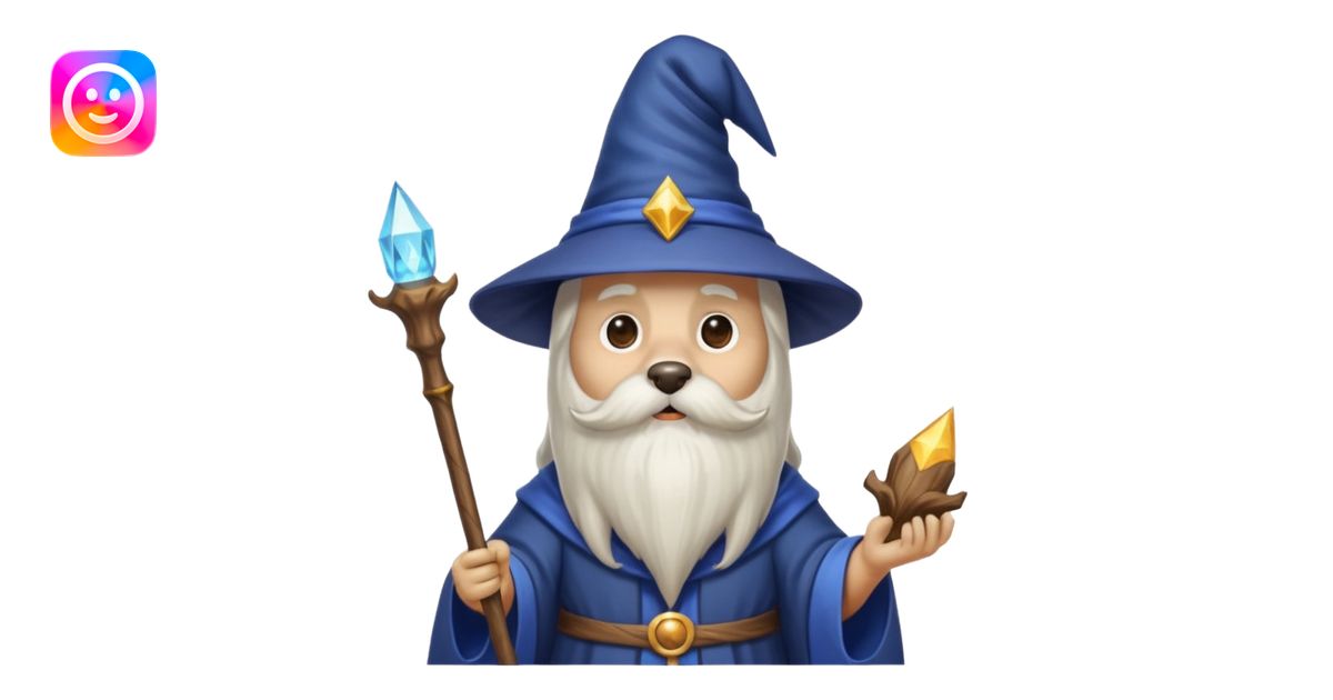 Dog wizard emoji | AI Emoji Generator