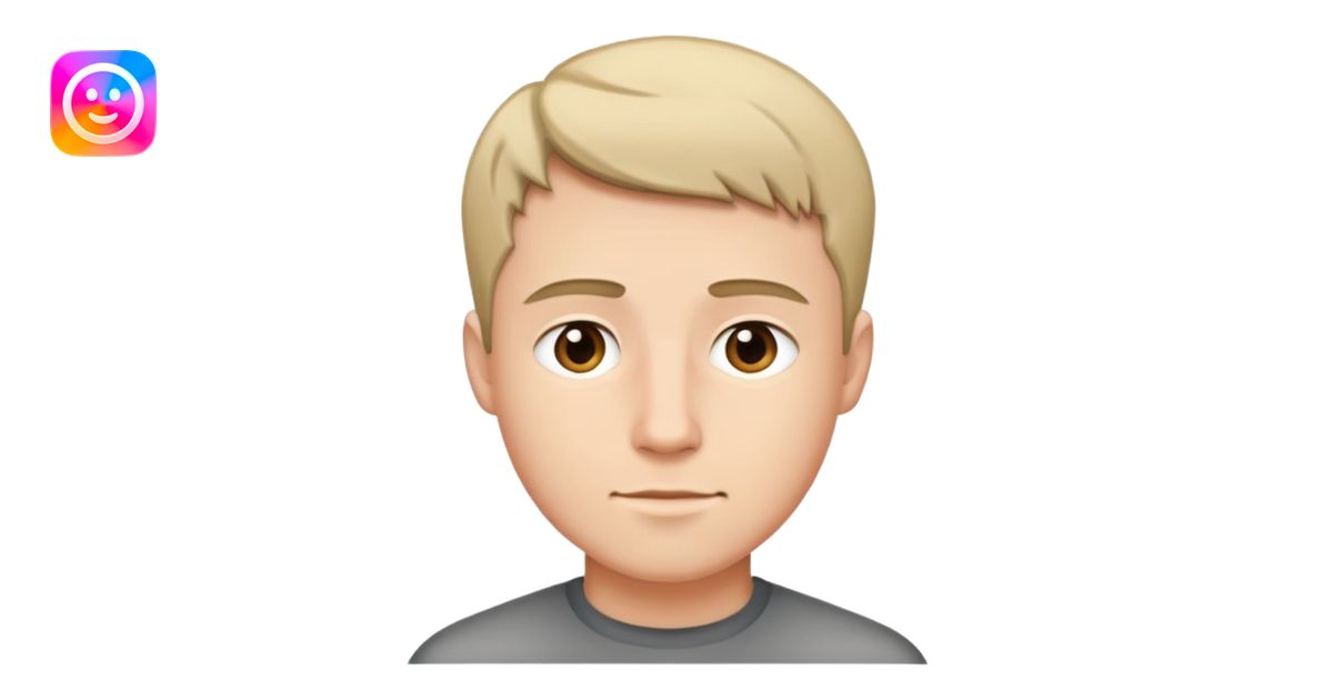 simple man face with short hair emoji | AI Emoji Generator