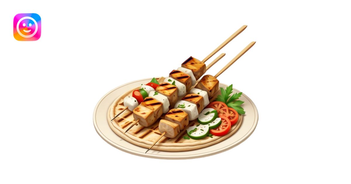 cinematic-realistic-souvlaki-dish-emoji,-showcasing-skewered,-grilled ...