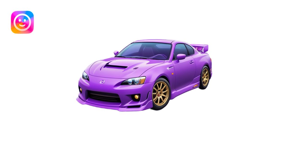 japanese purple wave phonk car drifting emoji | AI Emoji Generator