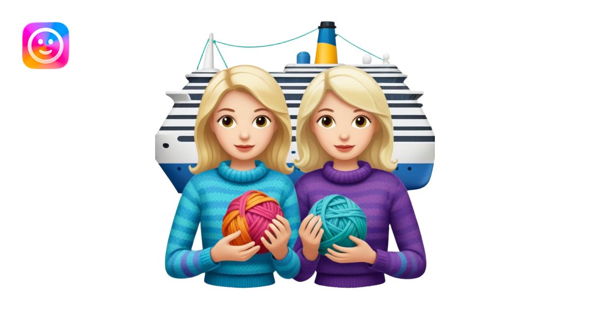 white ladies knitting on a cruise ship emoji | AI Emoji Generator