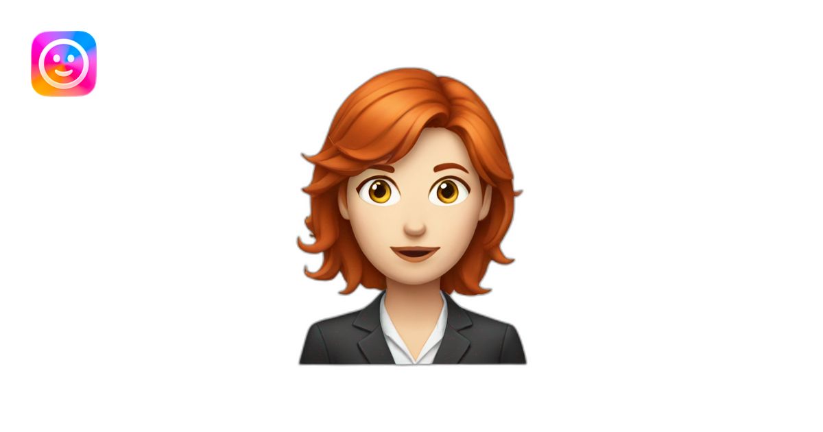 female redhead QA manager rolling eyes emoji | AI Emoji Generator