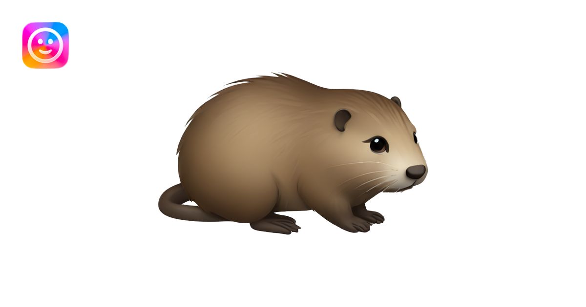 Cute Nutria animal emoji | AI Emoji Generator