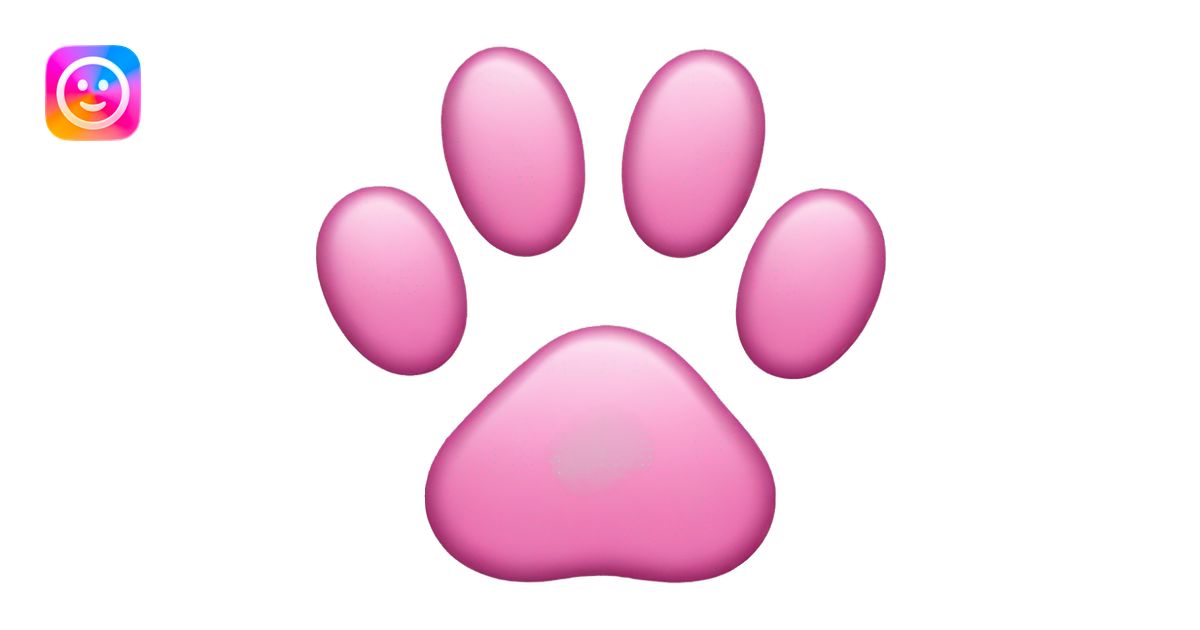 pink dog paws emoji | AI Emoji Generator