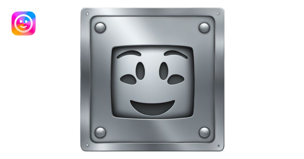 galvanised square steel emoji | AI Emoji Generator