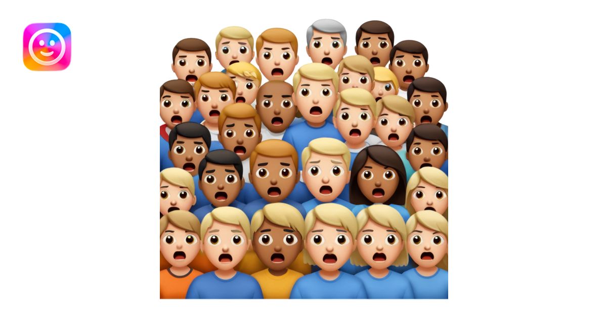 Crowd Panic emoji | AI Emoji Generator