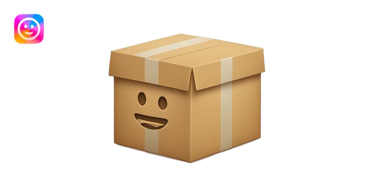 Box with second hand goods emoji | AI Emoji Generator
