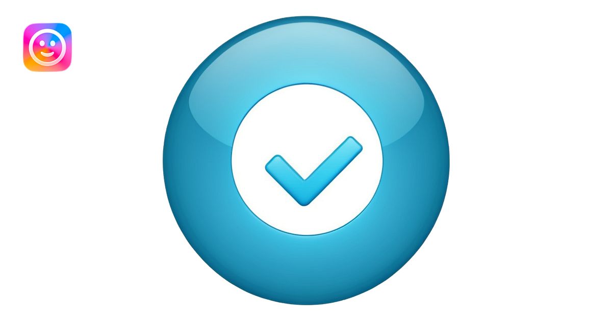 create a emoji instagram blue tick emoji | AI Emoji Generator
