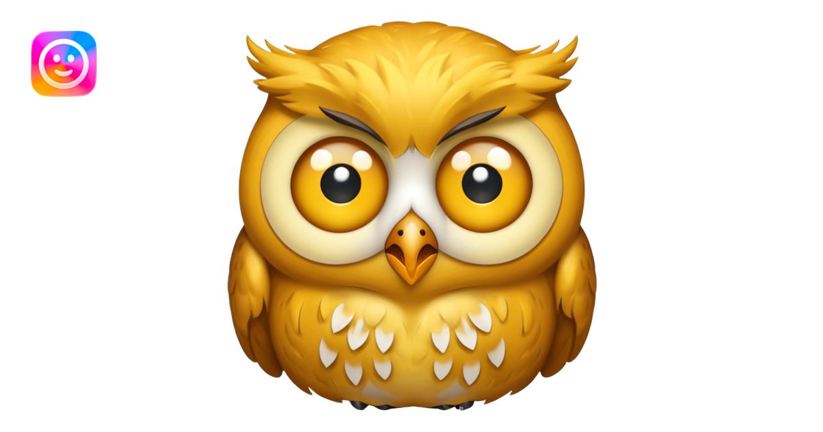 owl emoticon that is crying emoji | AI Emoji Generator