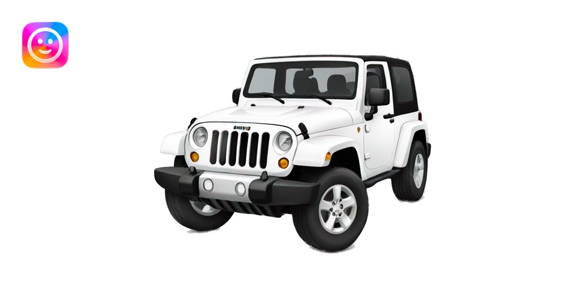 white jeep wrangler emoji | AI Emoji Generator