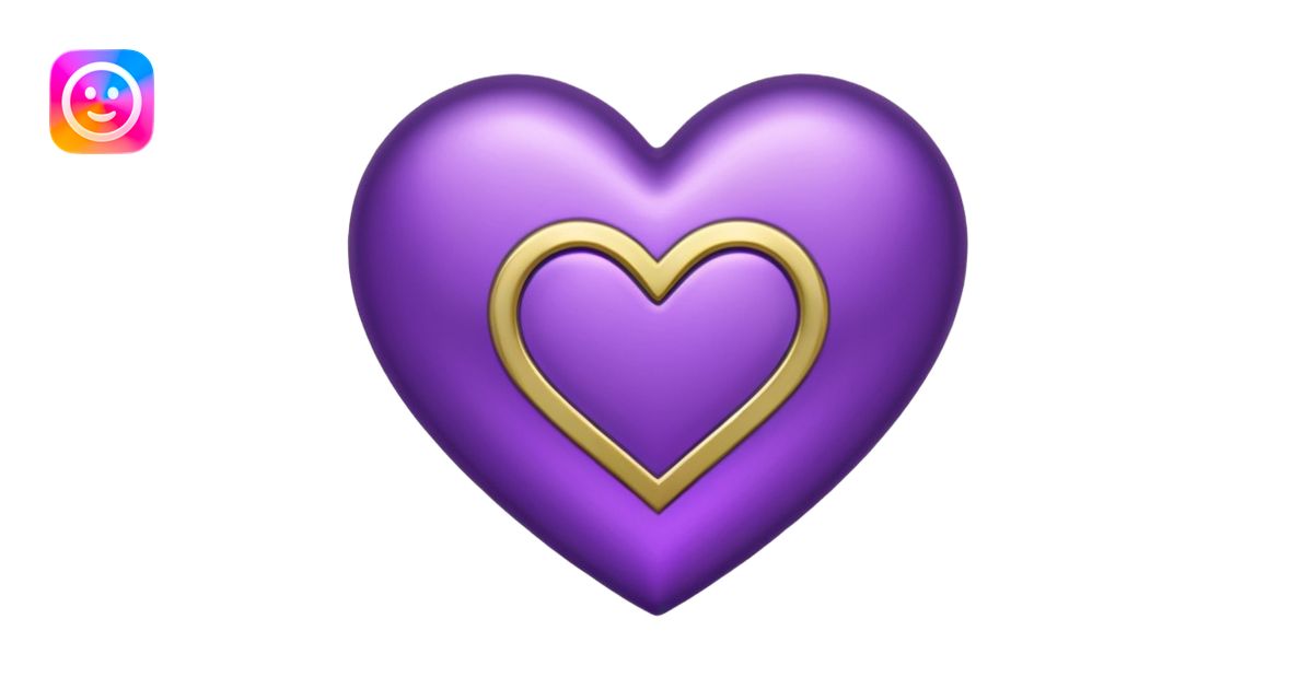 Purple Heart top right side ahh infinite symbol emoji | AI Emoji Generator