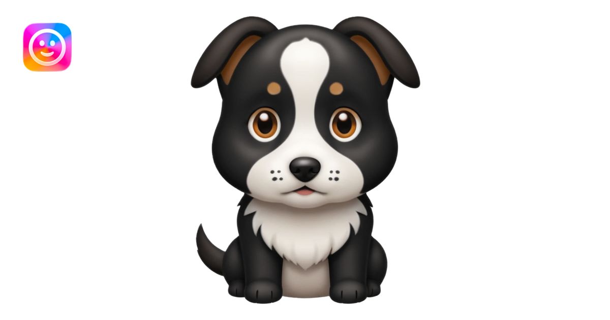 black and white dog spotted emoji | AI Emoji Generator