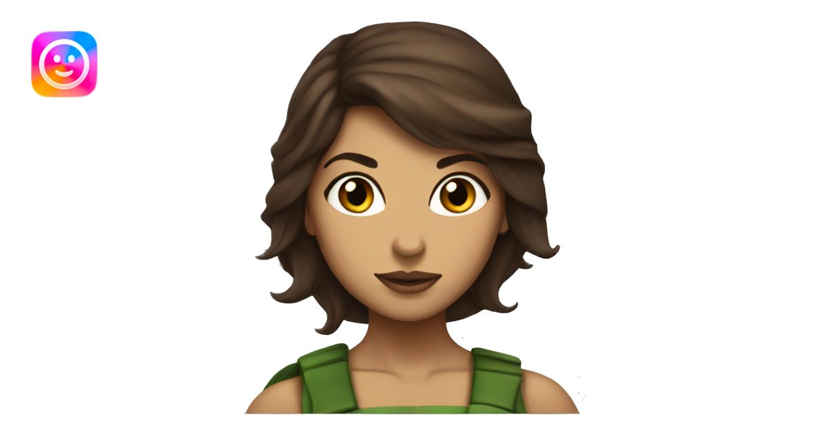 Lady Raphael ninja turtle brown hair emoji | AI Emoji Generator