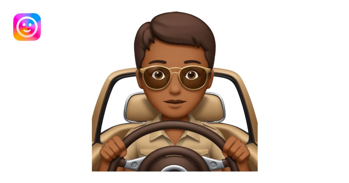 driving begind the wheel emoji | AI Emoji Generator
