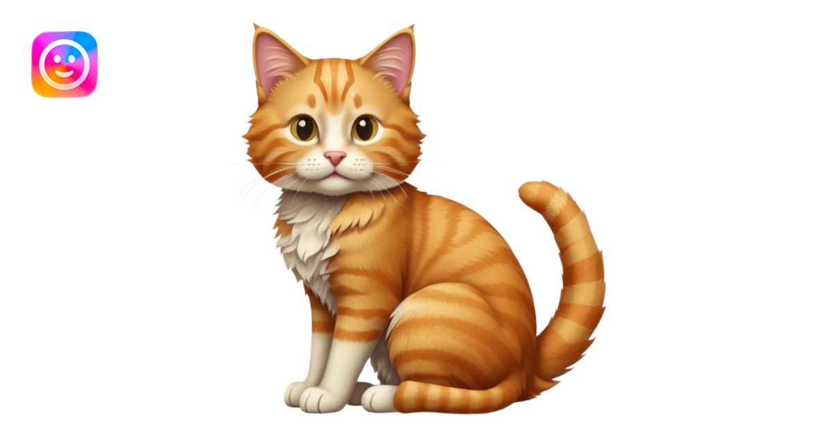 cinematic-[Ginger tabby cat]-realistic-full-body-sitting-emoji,-tail ...
