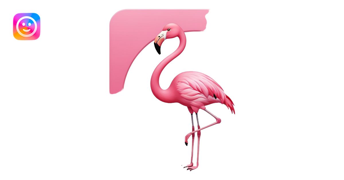 Flamingo icon emoji | AI Emoji Generator