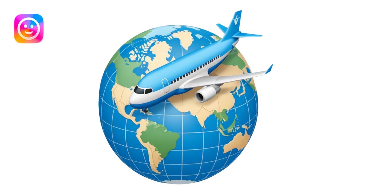 emoji de viaje, algo como un avion dandole la vuelta al mundo o ...