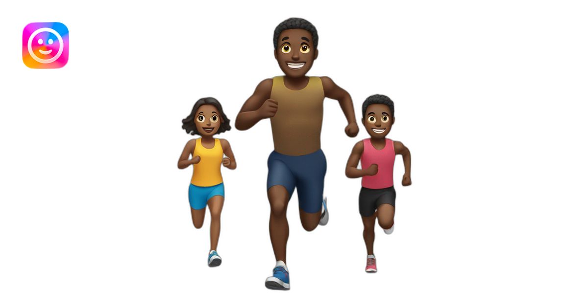 Black people running emoji | AI Emoji Generator