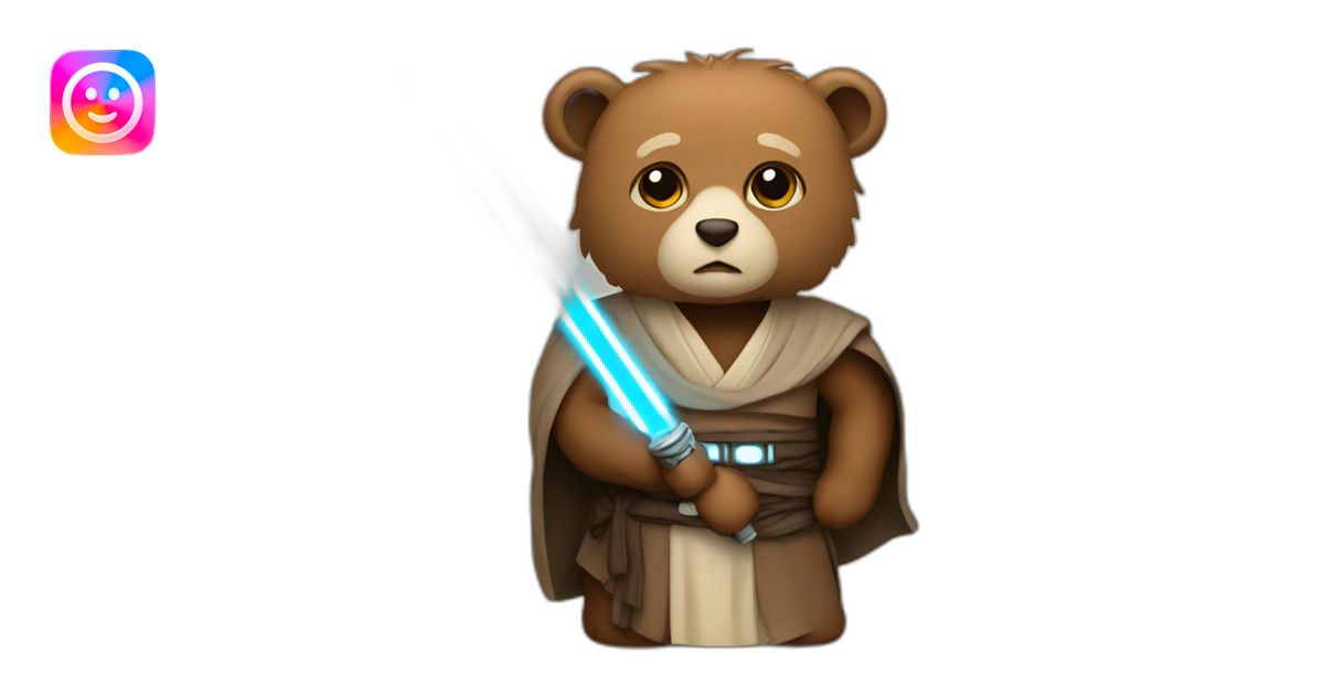 A jedi bear emoji | AI Emoji Generator