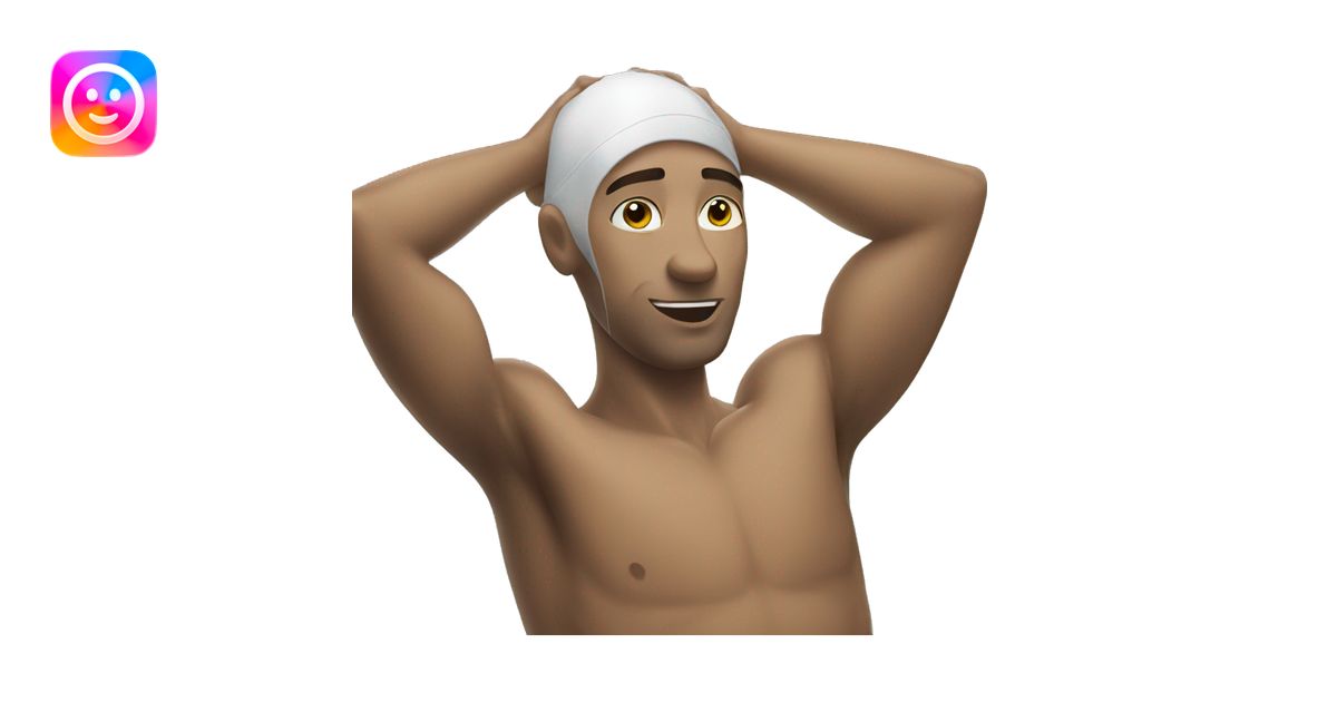Swimmer drying themselves emoji | AI Emoji Generator