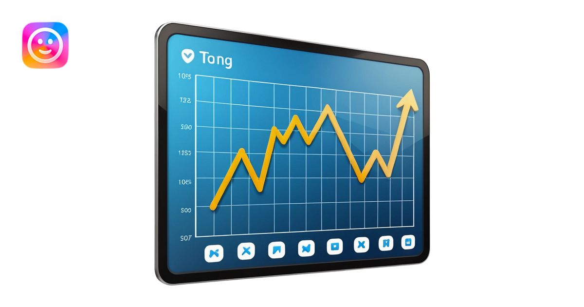 Mach mir einen trading chart auf einem bild schirm# emoji | AI Emoji ...