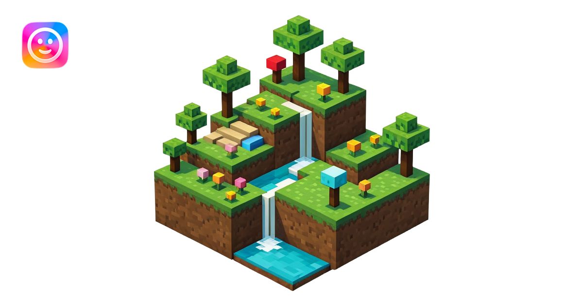 Minecraft but in minecraft emoji | AI Emoji Generator