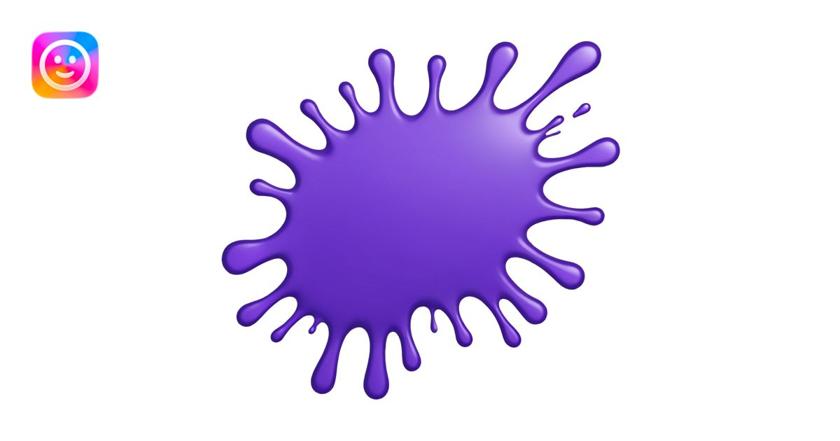 purple paint splatter emoji | AI Emoji Generator