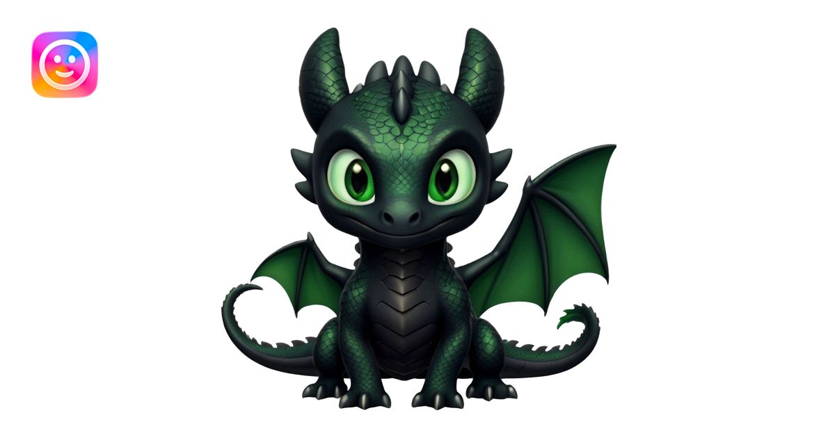 Dragon, toothless in how to train your dragon emoji | AI Emoji Generator