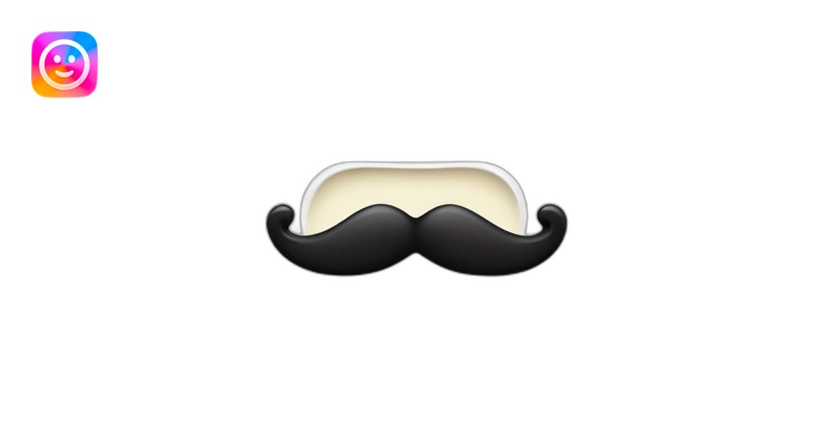 Uniform black toothbrush mustache emoji | AI Emoji Generator