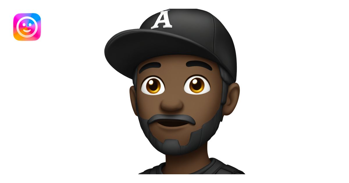 Goth with baseball Cap emoji | AI Emoji Generator