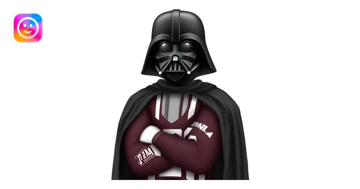 Darth Vader with a maroon Johnny manziel Texas a&m jersey emoji | AI ...