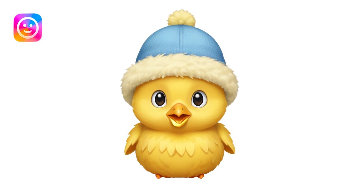 Chick in a hat emoji | AI Emoji Generator